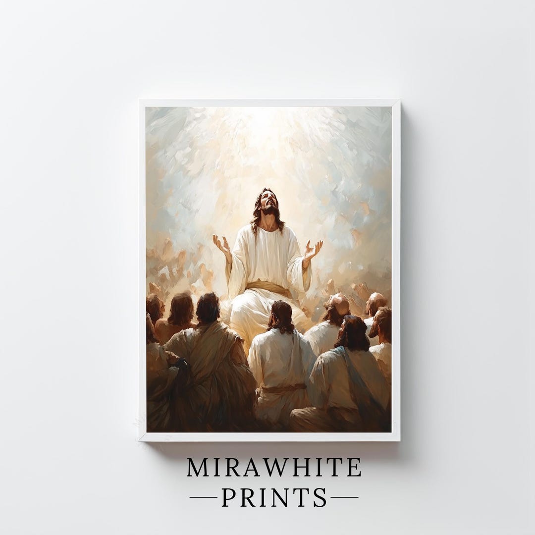 Jesus Christ Miracle Oil Painting, Christian Wall Art (digital Download ...