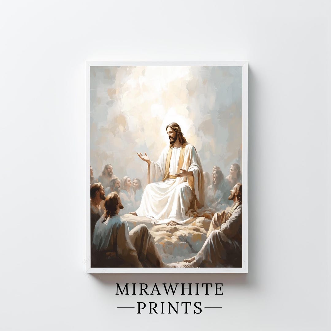 Jesus Miracle Painting – Christian Wall Art, Spiritual Home Decor ...
