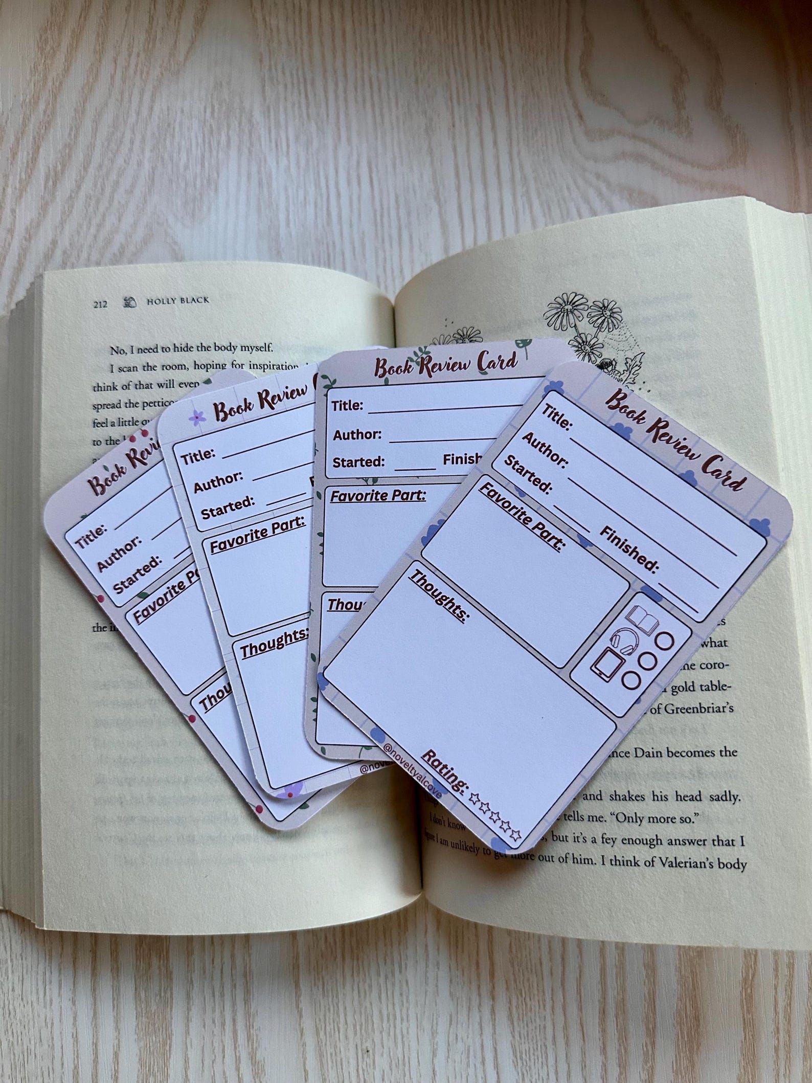 Book Review Bookmark Set of 8, Writable Matte Bookmarks for Readers ...