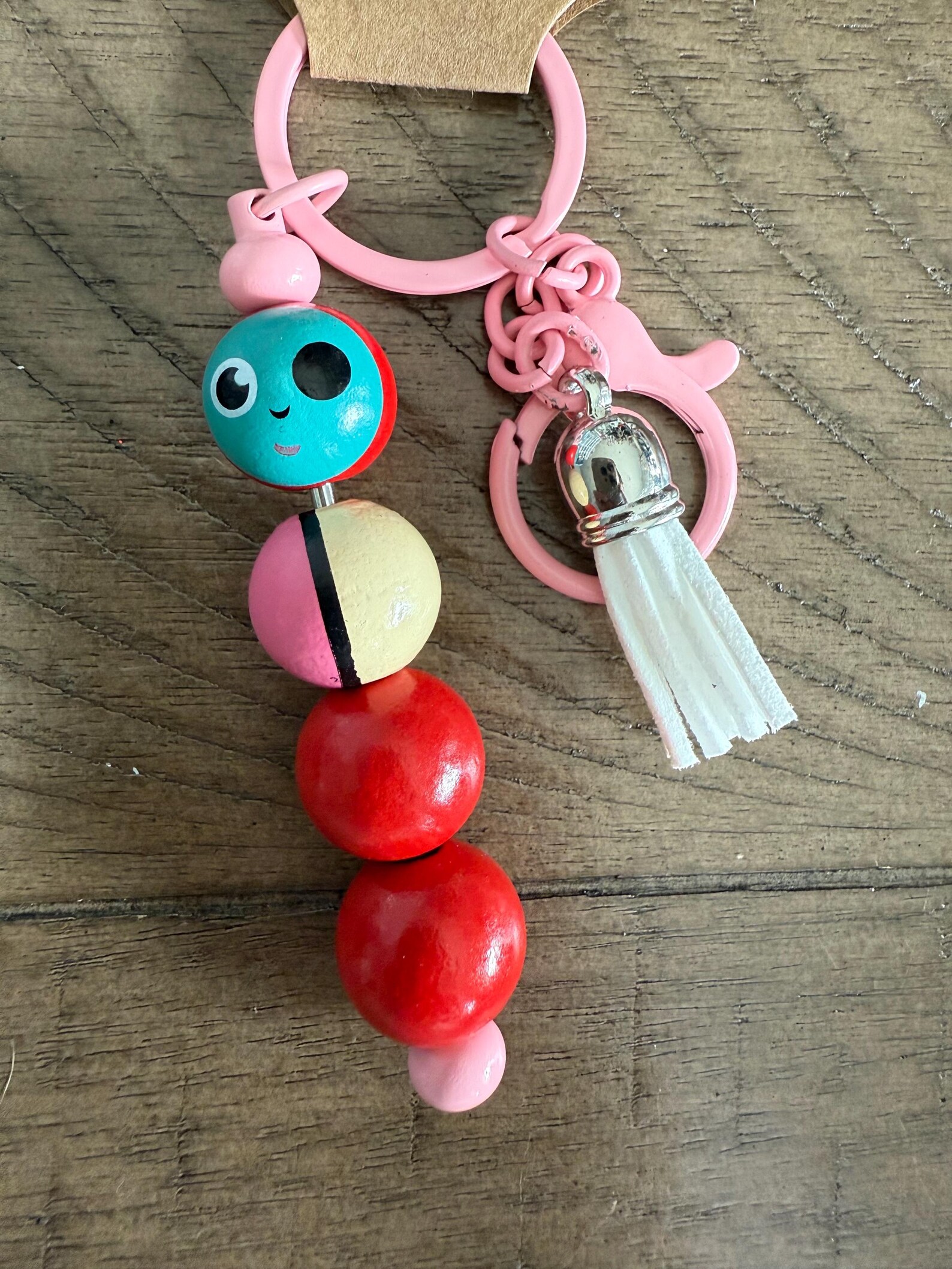 Handmade Holiday Beaded Keychain With Tassel: Festive Bag Charm - Etsy
