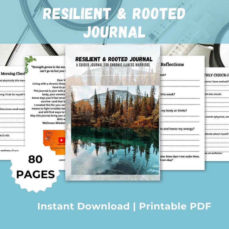 Resilient & Rooted Journal | 80-page Digital Self-care Journal for ...