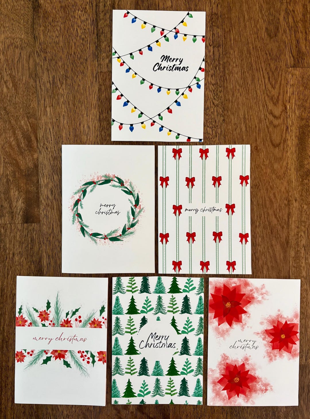 Simple Handmade Christmas Cards - Etsy