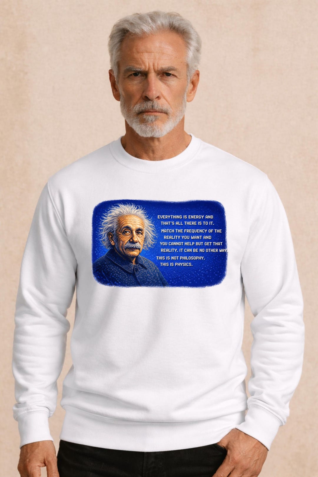 Albert Einstein Sweater | Everything is Energy Crewneck Pullover ...