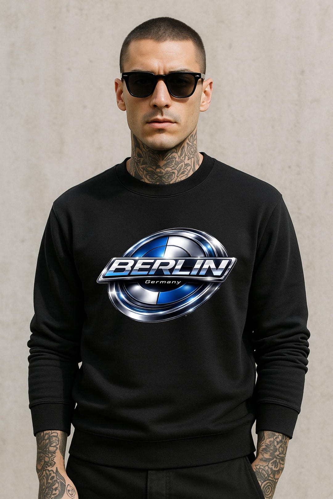 Berlin Y2K Sweater | Grime Cyber Punk Germany Graphic Pullover | German ...