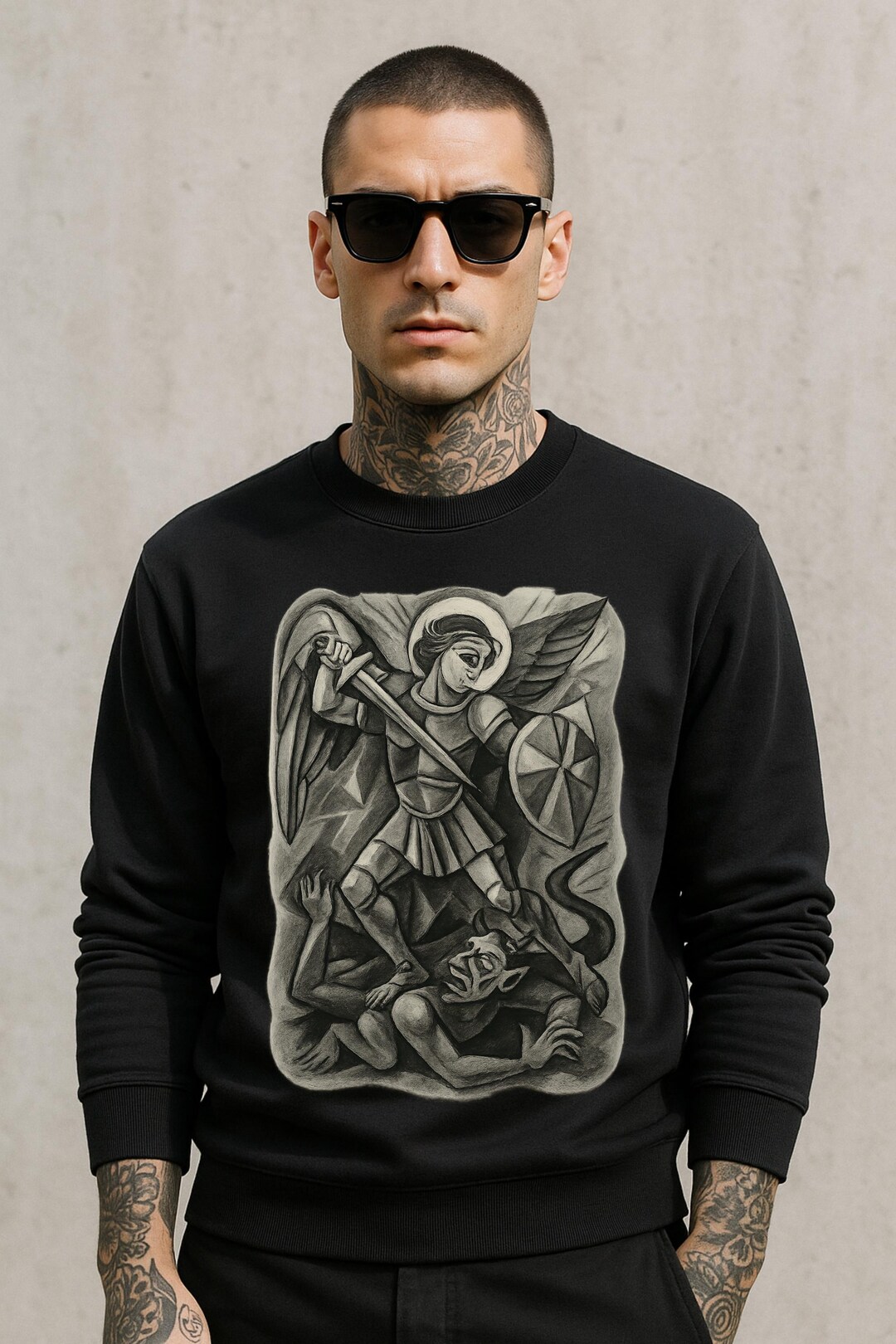 Saint Michael the Archangel Sweater | God’s Army | St. Michael Fighting ...