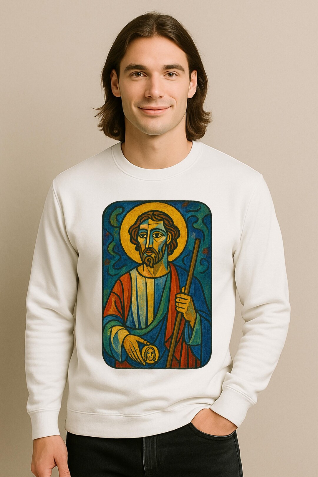 Saint Jude Thaddeus Sweater – Catholic Art Pullover, Holy Gift - Etsy