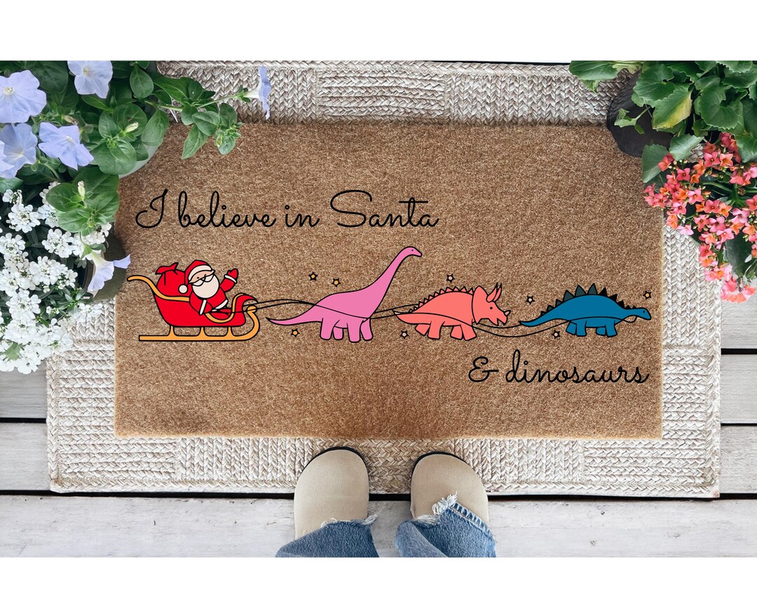 Santa Sleigh Ride | Christmas Personalized Doormat | Funny Welcome Mat ...