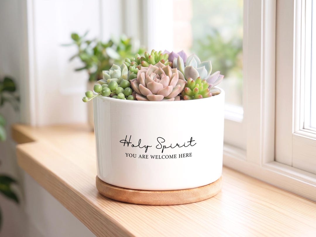 Christian Plant Pot, Holy Spirit Planter Gift, Scripture Inspired ...