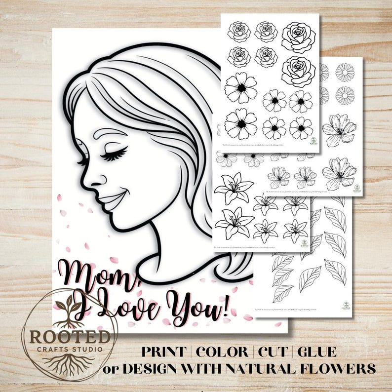 Mother's Day Kids Activity Pack | Preschool Activity | DIY Coloring ...