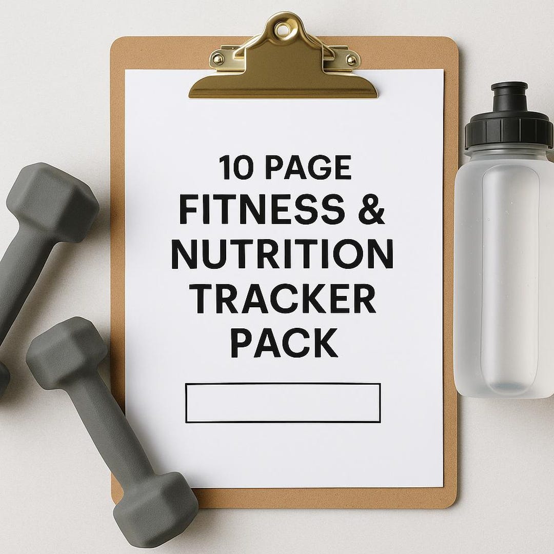 Fitness & Nutrition Tracker | Printable Workout Log, Meal Planner ...