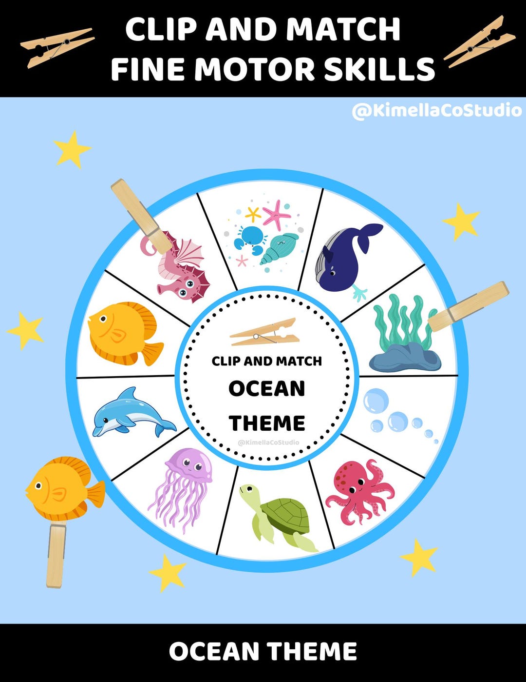 Ocean Fine Motor Activity – OT Printable for Preschool & Early Learners ...