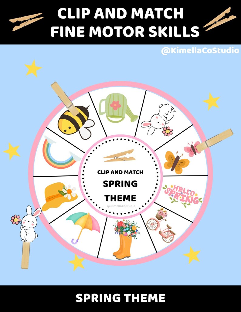 Spring Fine Motor Activity – OT Printable for Preschool & Early ...