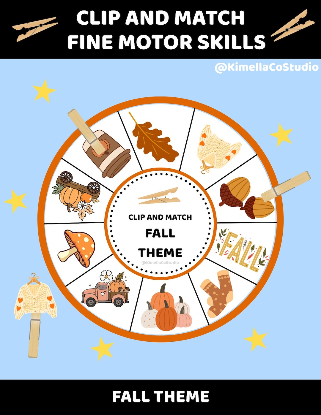 Fall Fine Motor Activity – Occupational Therapy Printable – Preschool ...