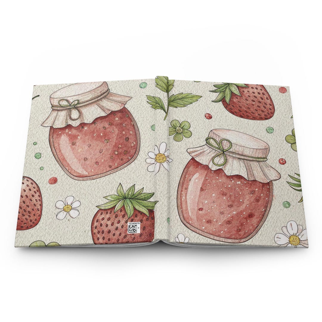Strawberry-themed Hardcover Journal, Cute Diary for Writing, Gift for ...