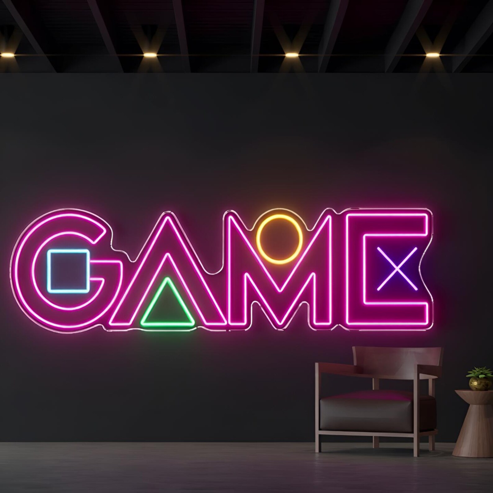 Custom Game Room Neon Sign, Boy Bedroom Game Zone Neon Sign, Gamer Led ...