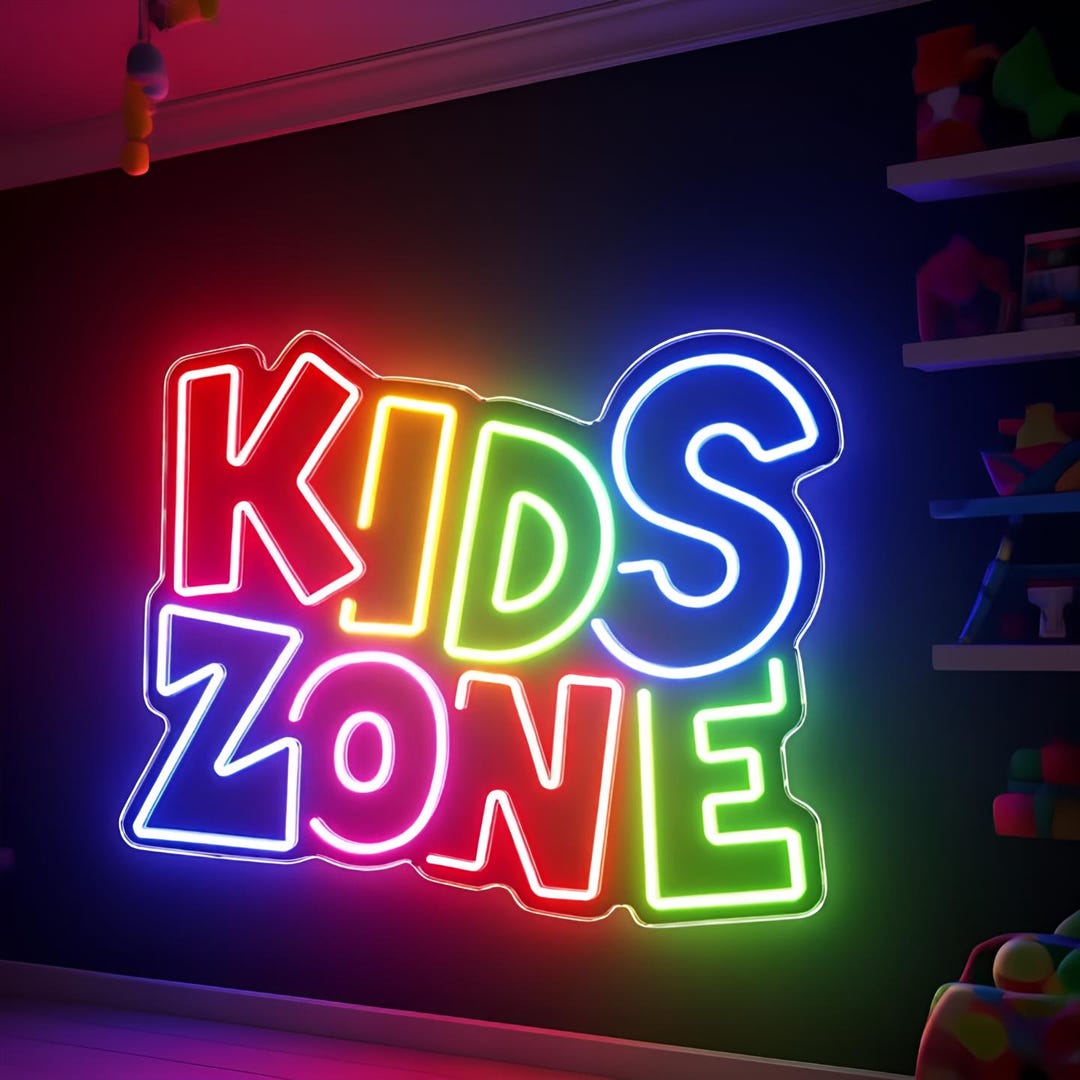 Kidszone Neon Light Sign, Dimmable Baby Shower Neon Sign Home Décor ...