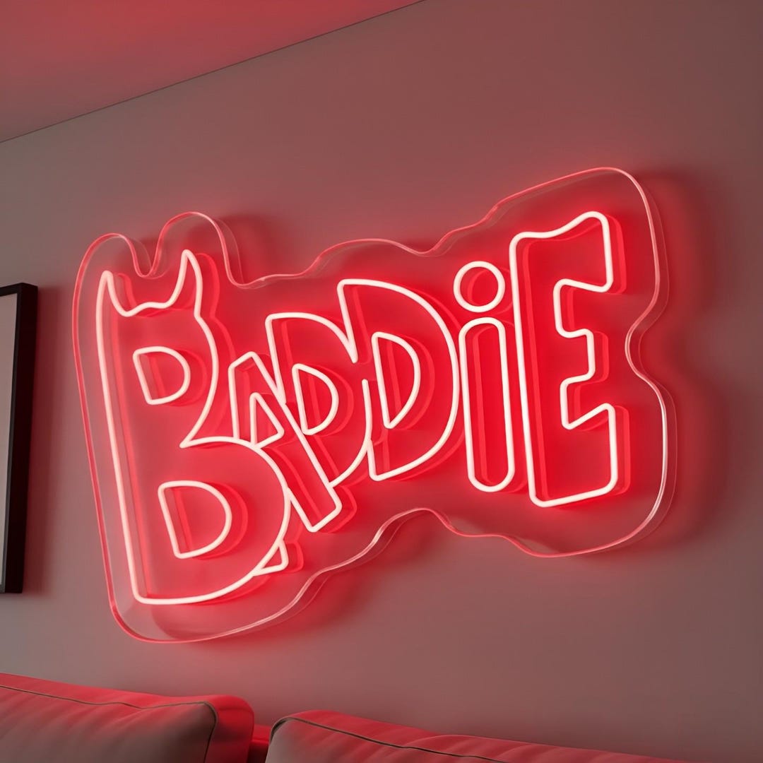 Custom Baddie Neon Sign, Creative Bat Led Light Home Decor - Etsy