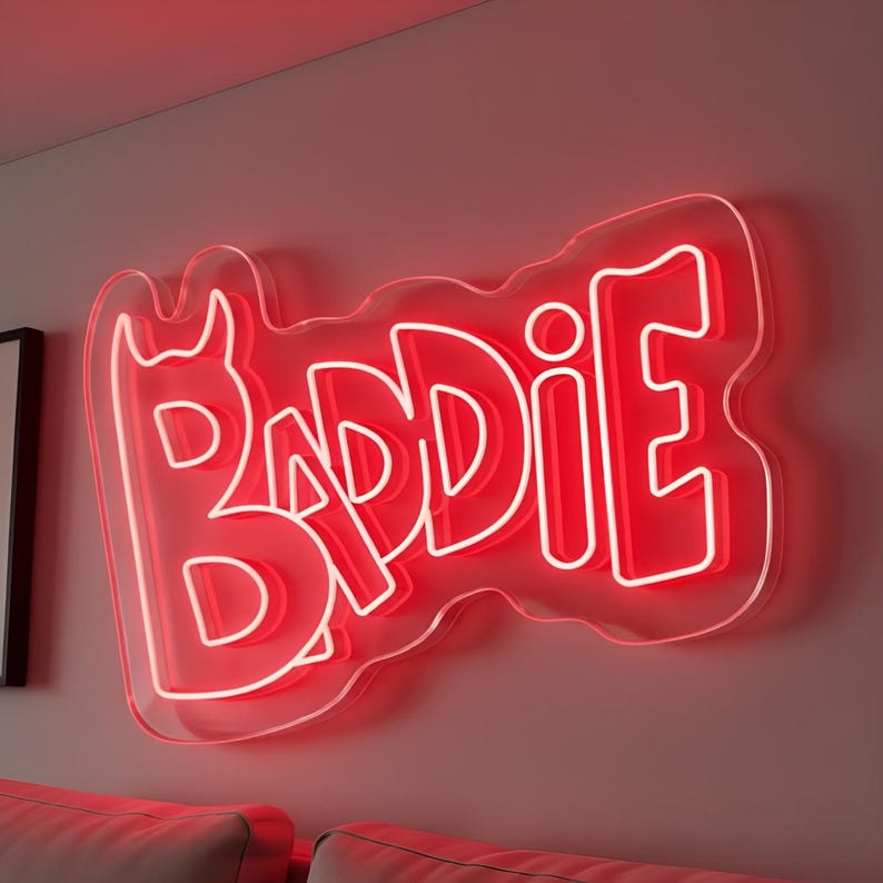 Custom Baddie Neon Sign, Creative Bat Led Light Home Decor - Etsy