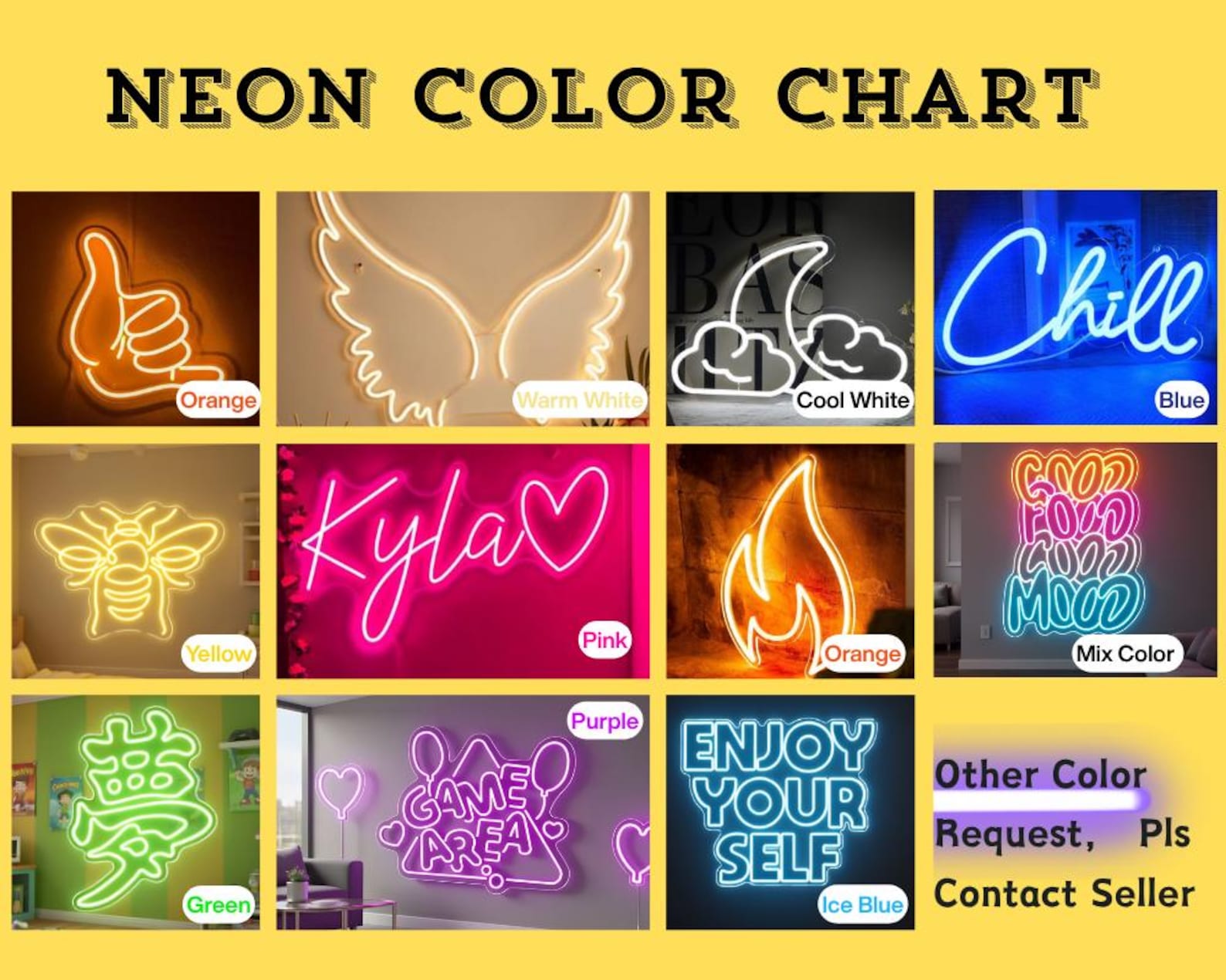 Energy Flows Where Focus Goes Neon Sign, Home Decor LED Light Sign ...