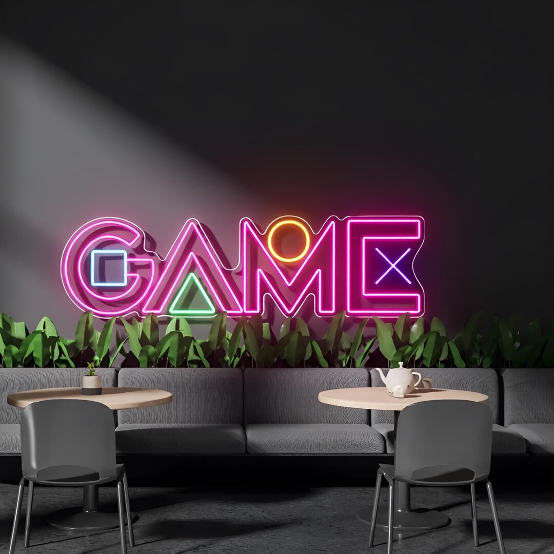 Custom Game Room Neon Sign, Boy Bedroom Game Zone Neon Sign, Gamer Led ...