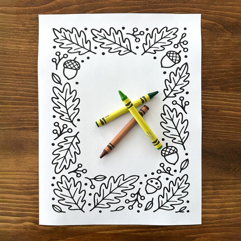 Fall Woodland Animals Coloring Pages: 70 Autumn Designs (digital ...