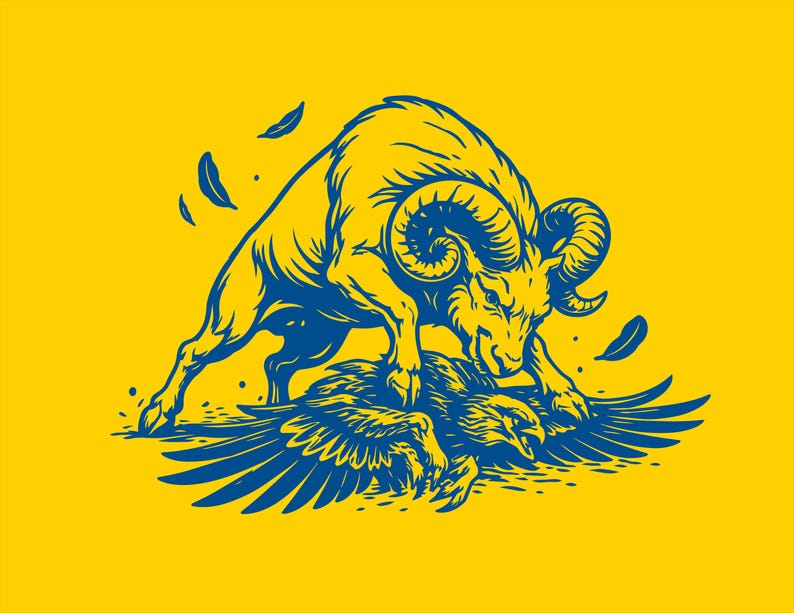 Ram Hawk Rivalry SVG Football T-shirt Printable Vector Art - Etsy