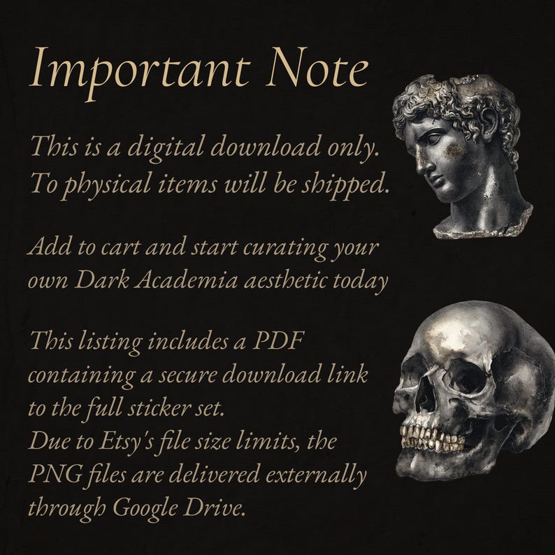 Dark Academia Digital Stickers for Goodnotes - Etsy