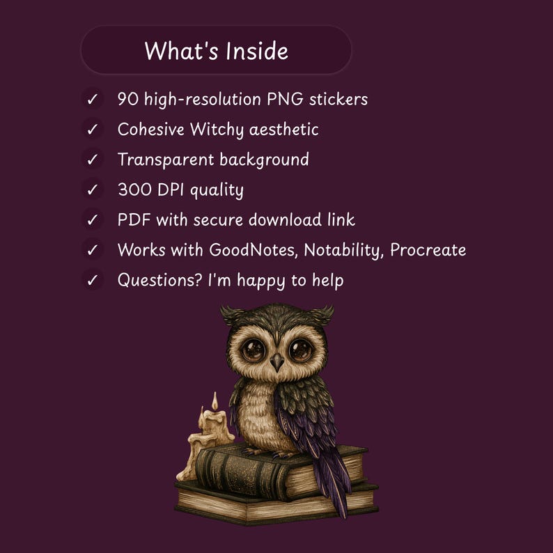Witchy Kitchen Stickers | 90 PNG Cottage Witch Clipart (digital ...