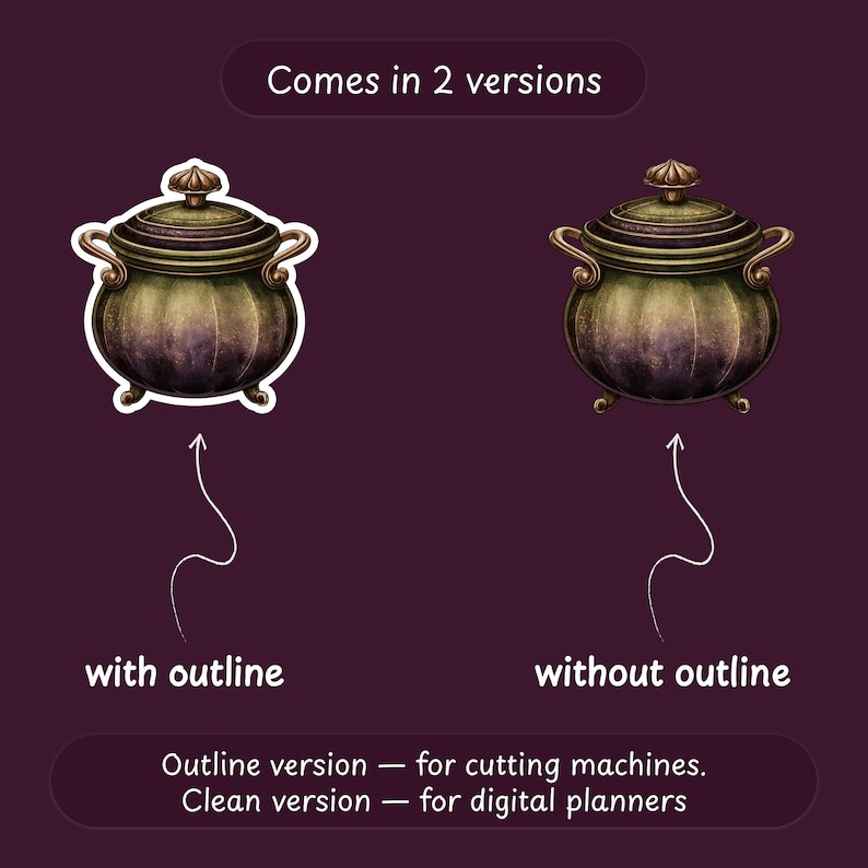 Witchy Kitchen Stickers | 90 PNG Cottage Witch Clipart (digital ...