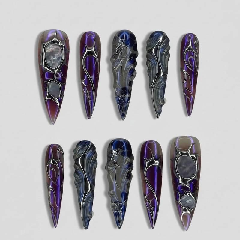 Chrome Futuristic Jewelry - Etsy