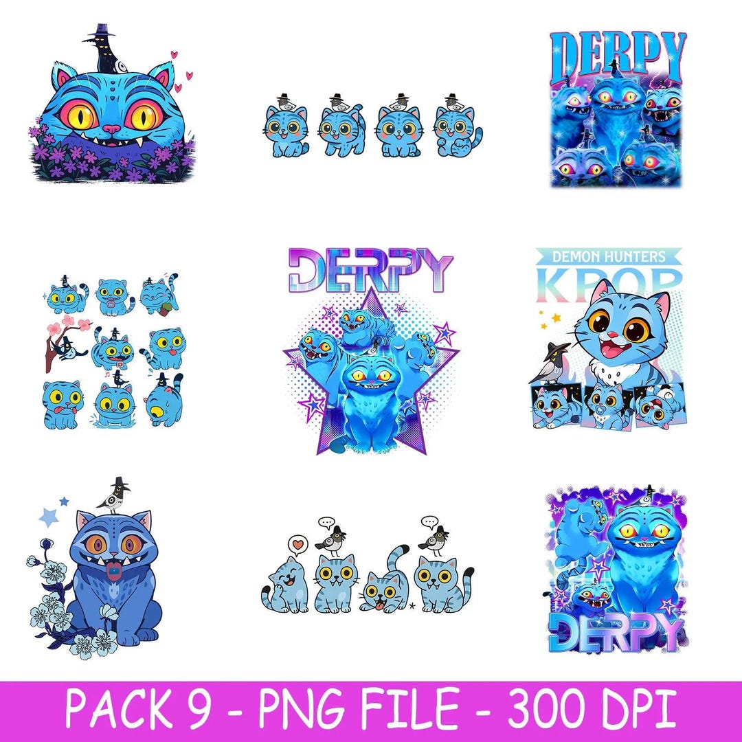 Huntrix Kpop Tiger Png, Derpy the Tiger and Bird Demon Hunter Png ...