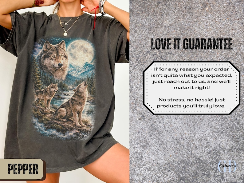 Retro Wolves T-shirt, Comfort Colors Boho Wolves Lovers Tee, Wolves ...