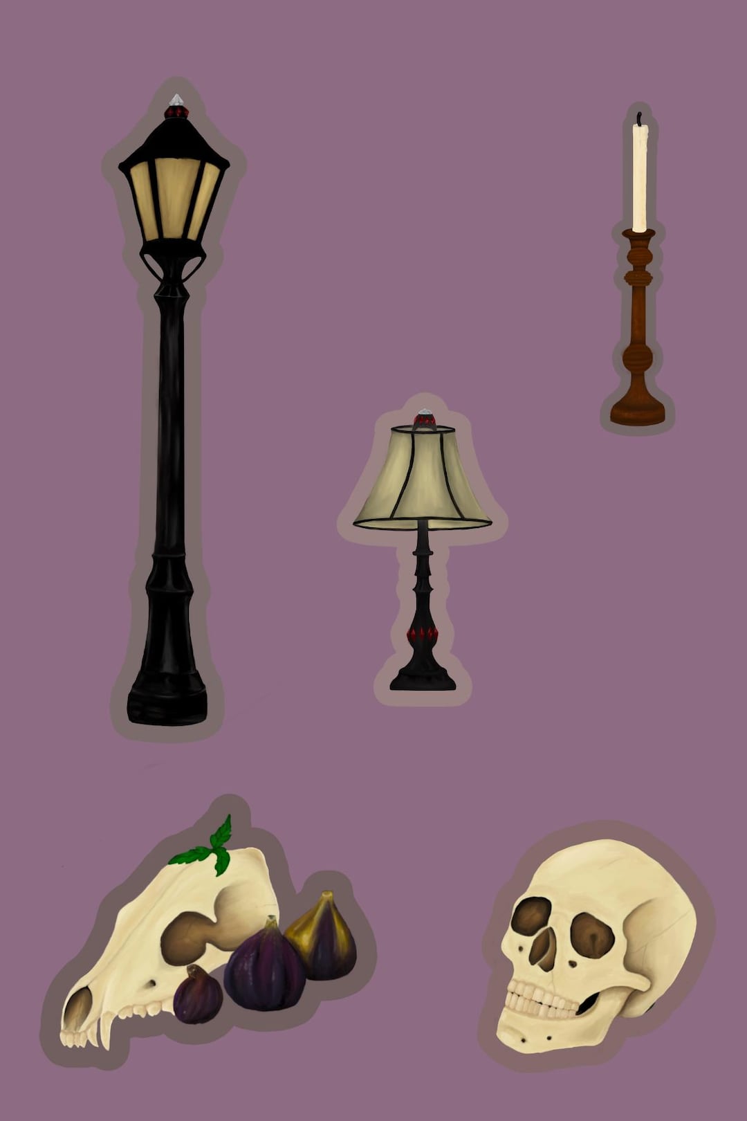 Stickers and Template. Spooky Noir Theme. in PDF and PNG. Goodnotes and ...