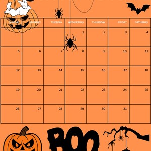 Holiday Calendar/ Halloween Calendar/ Thanksgiving Calendar/ Christmas ...