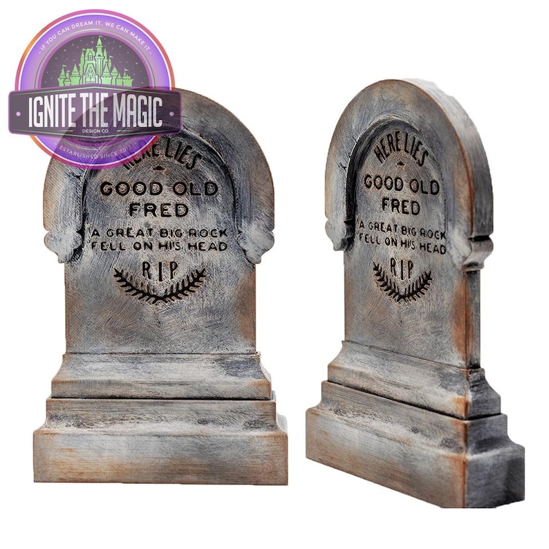 Haunted Mansion Tombstone Set Madame Leota Home Decor - Etsy