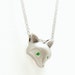 Fox Head Pendant , Sterling Silver Diamond Eyes - Etsy