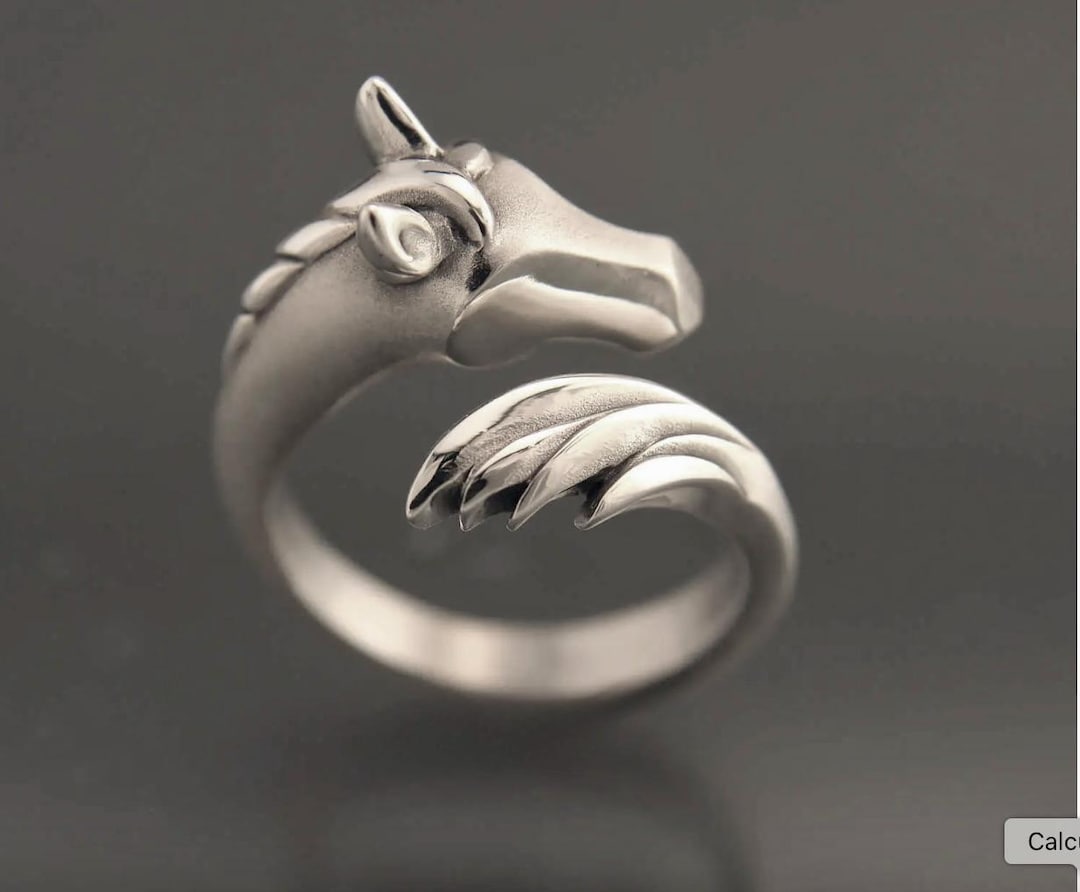 Horse Ring. Silver - Etsy