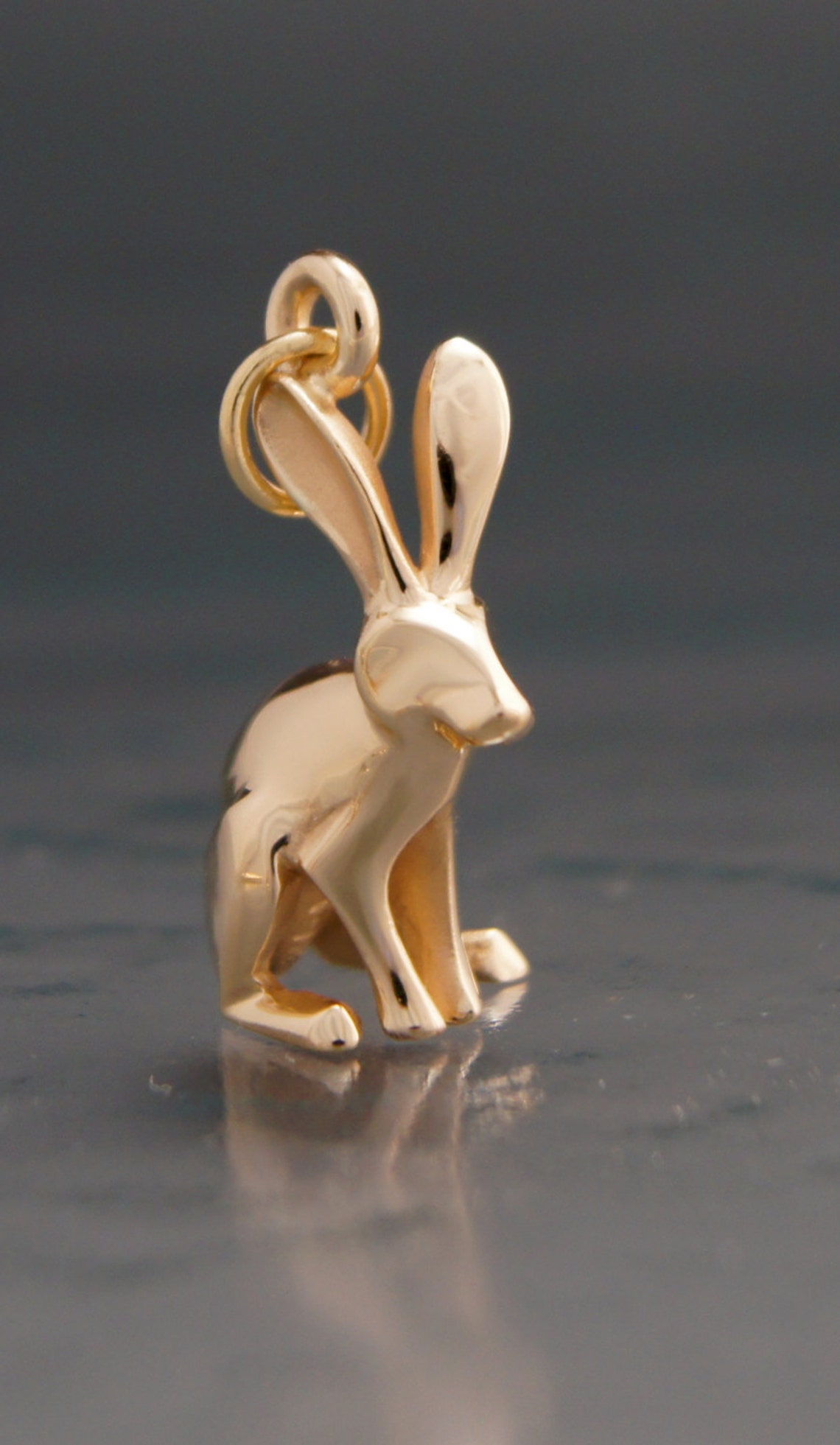 Jack Rabbit Pendant / Charm Bronze - Etsy