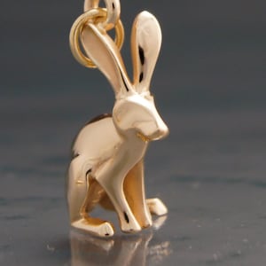 Jack Rabbit Pendant / Charm Bronze - Etsy