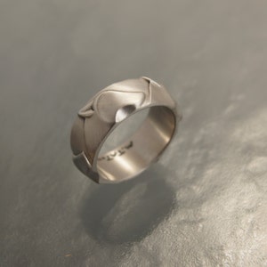 Silver Wolf Band - Etsy