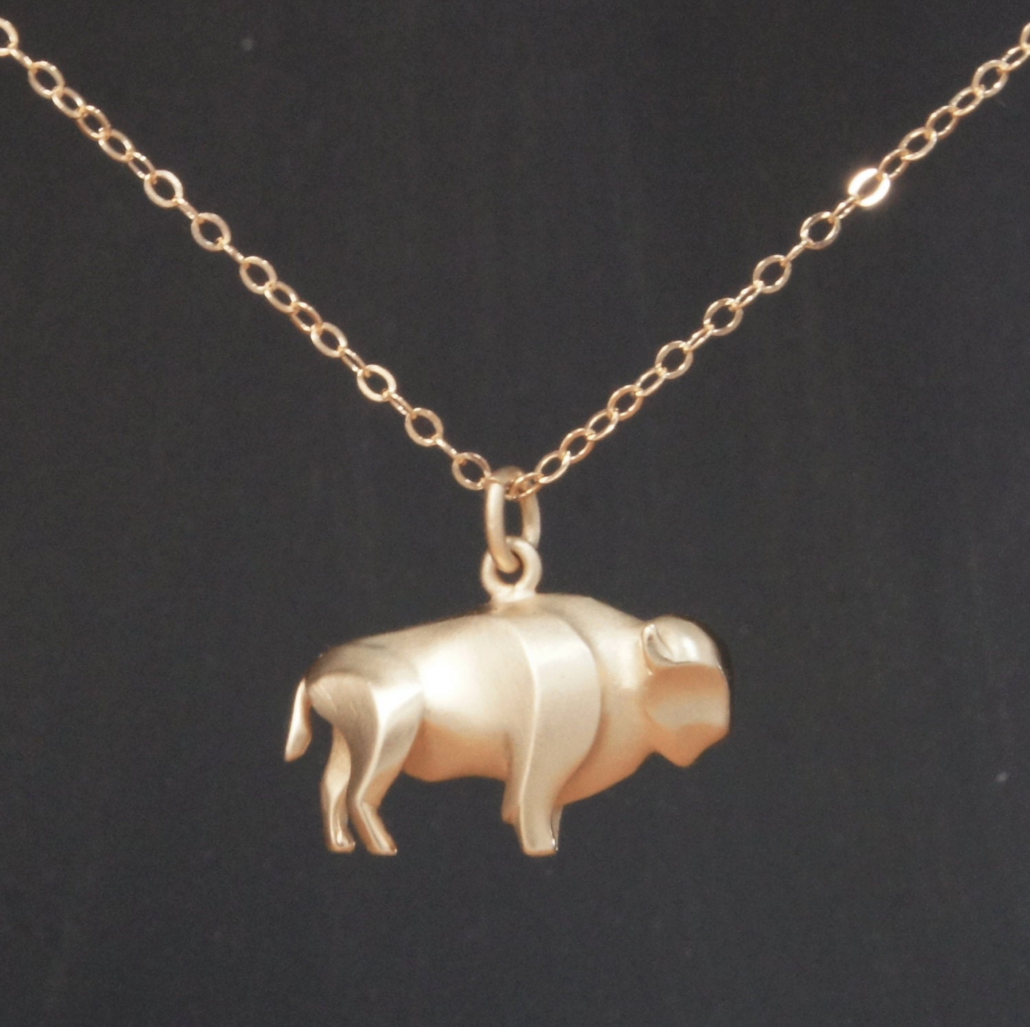 Bronze Buffalo Charm or Pendant - Etsy