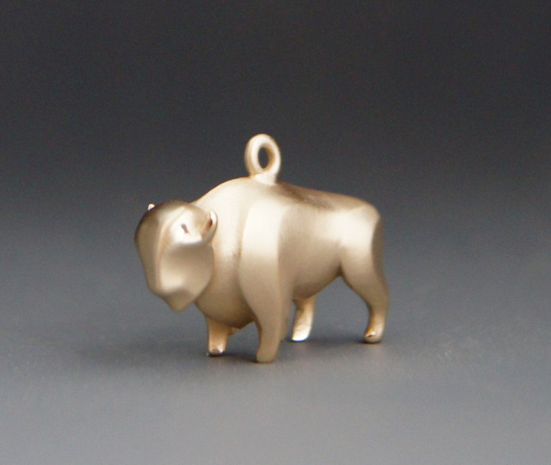 Bronze Buffalo Charm or Pendant - Etsy