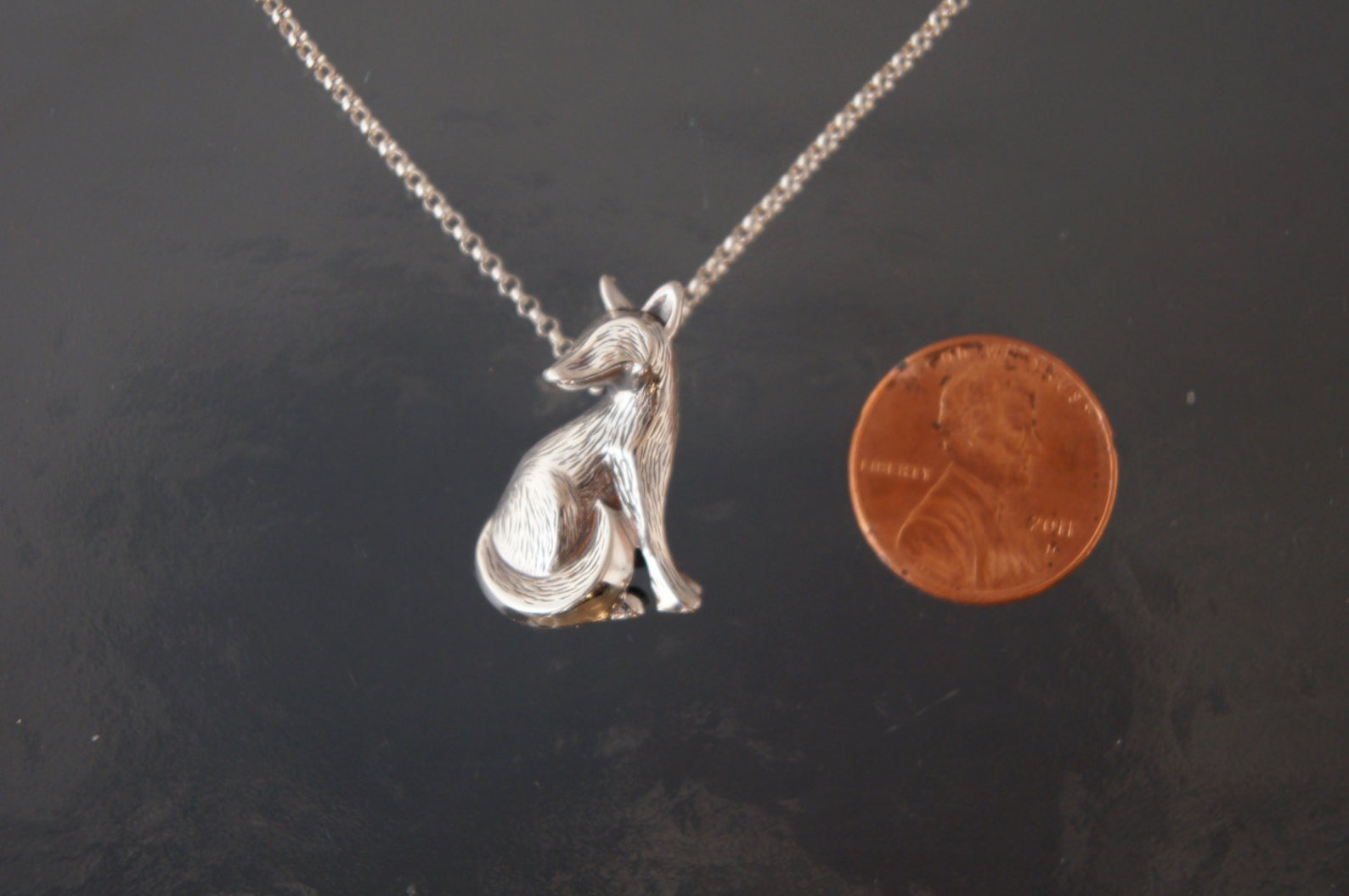 Furred Silver Fox Pendant - Etsy