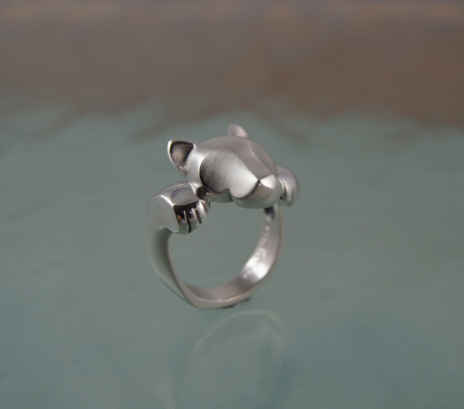 Sterling Leaping Puma Ring - Etsy