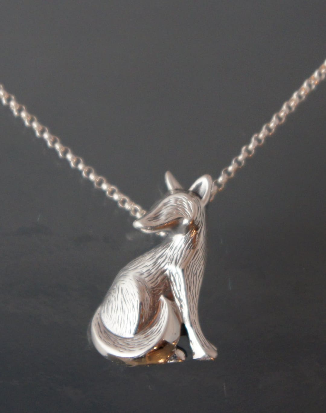 Furred Silver Fox Pendant - Etsy