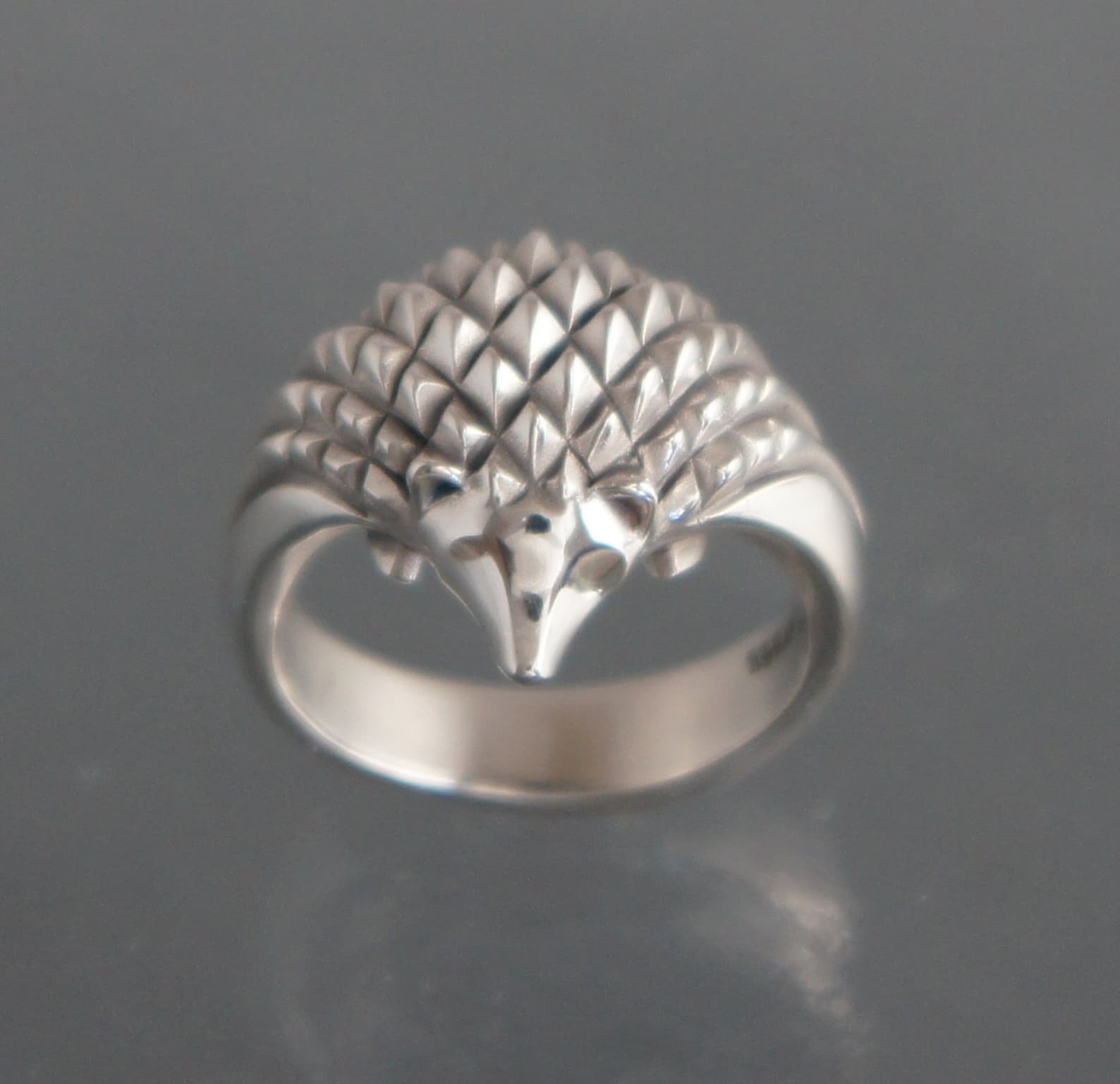 Hedgehog Ring Silver - Etsy