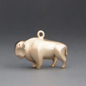 Bronze Buffalo Charm or Pendant - Etsy