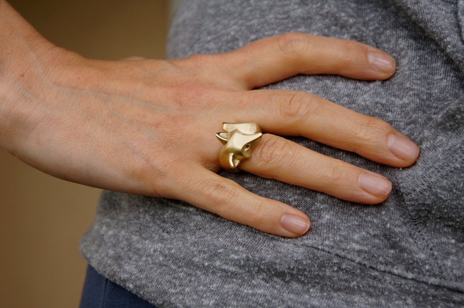 Fox Ring. Bronze Pick Your Eye Color - Etsy