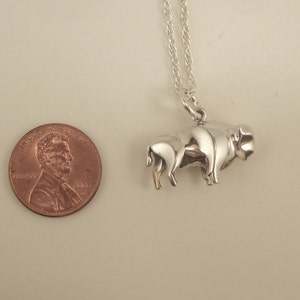 Silver Buffalo Pendant/ Charm - Etsy