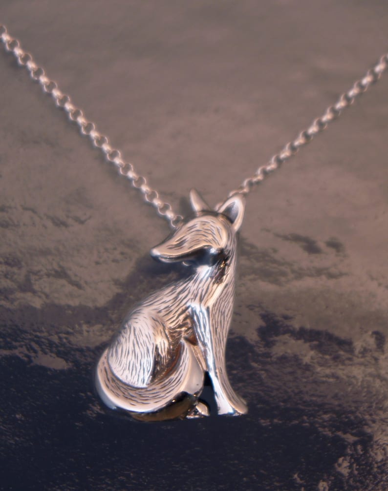 Furred Silver Fox Pendant - Etsy